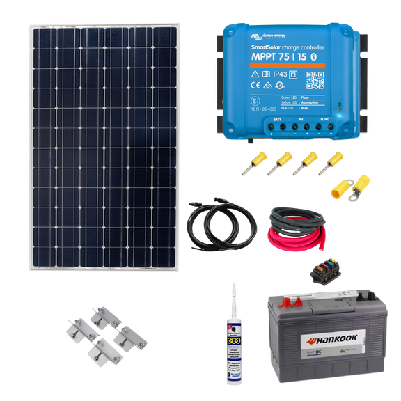 Victron Shed Kit. Victron 185 Watt Solar Panel, Smart MPPT, No Battery ...