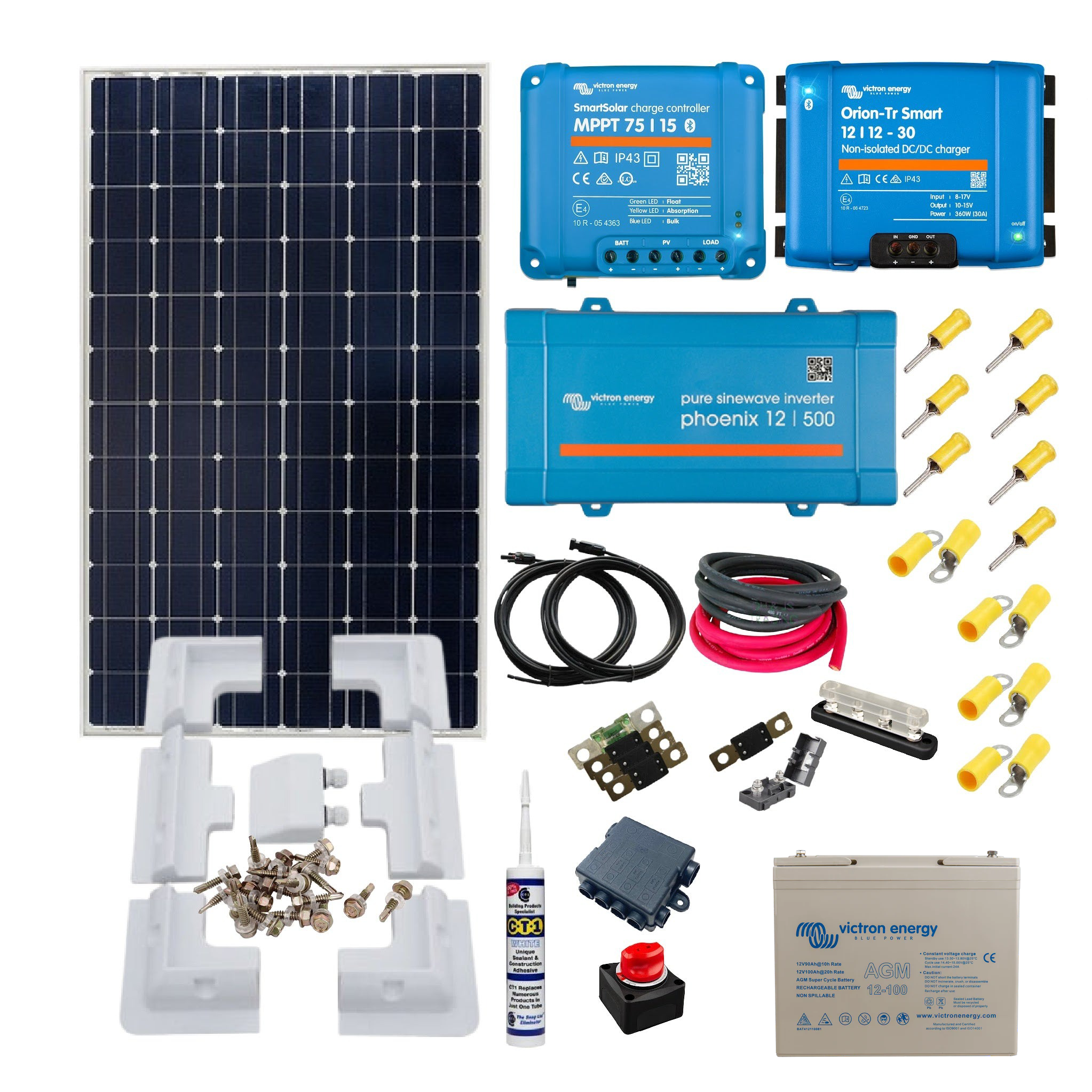 Victron 175 watt Solar Panel, Smart MPPT, Orion DC DC Charger, Victron ...