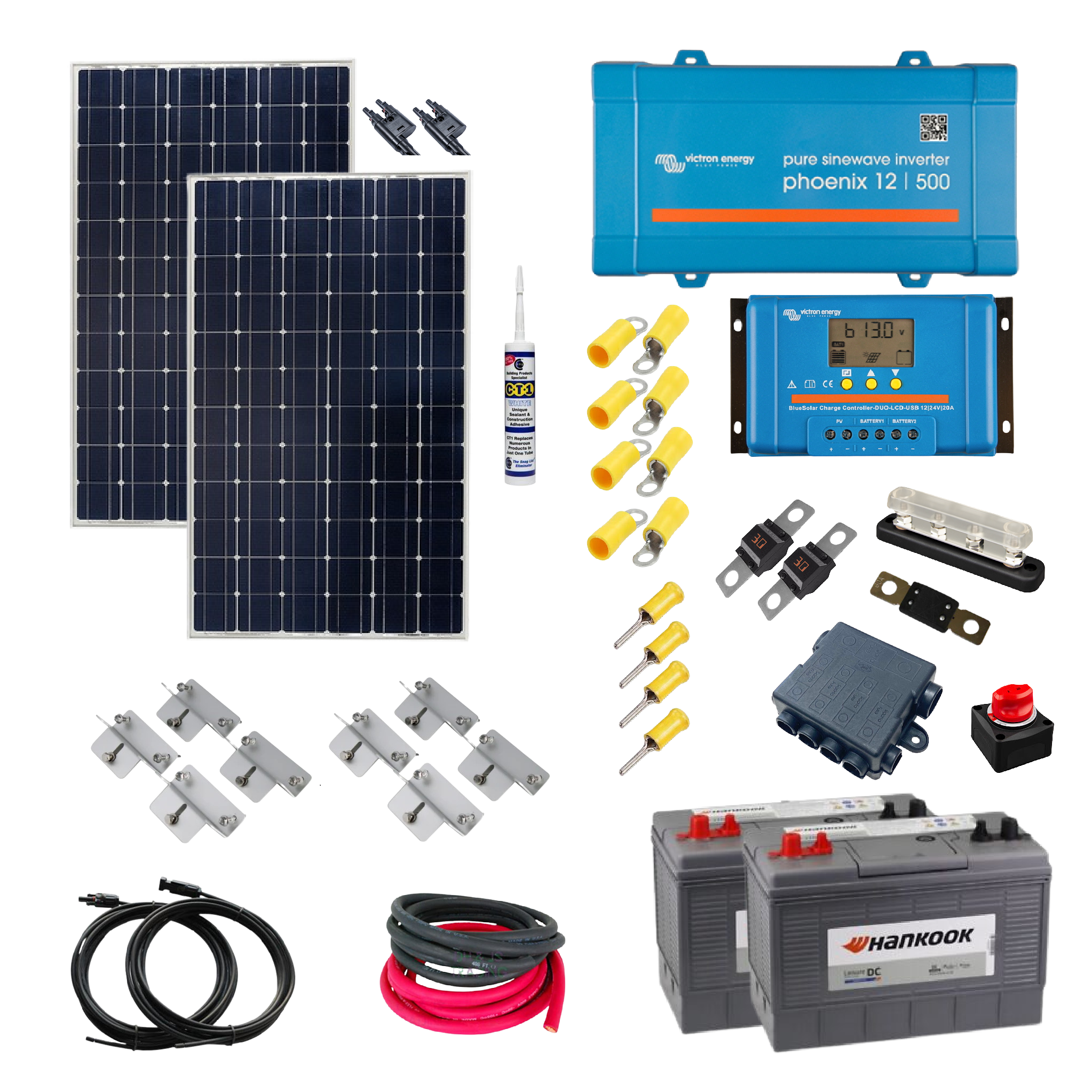 Victron Cabin Kit. Victron 370 Watts of Solar Power, PWM Solar Control ...